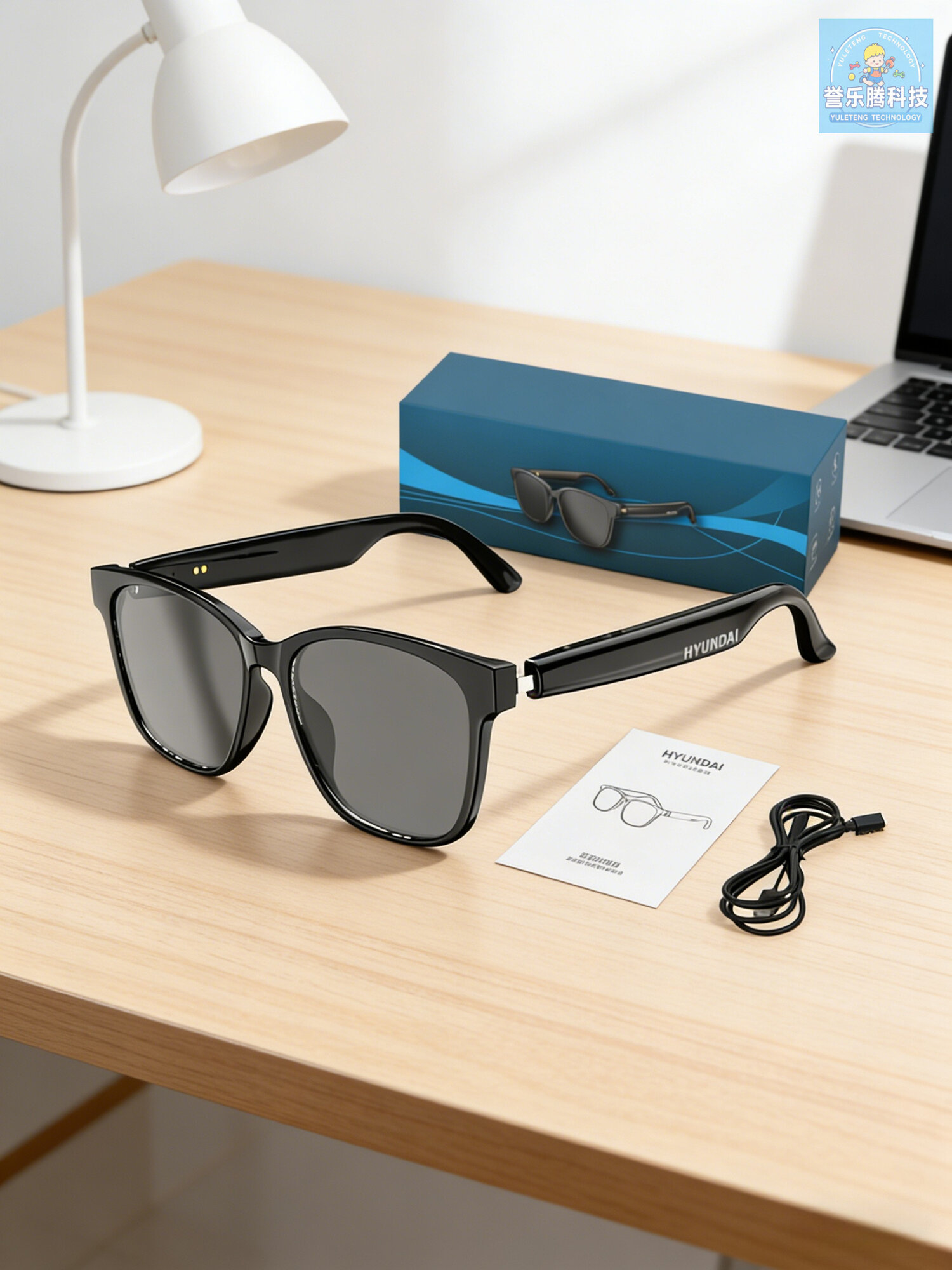 HYUNDAI Умные очки для перевода AI Translation Glasses, Очки с искусственным интеллектом, Поддержка русского языка