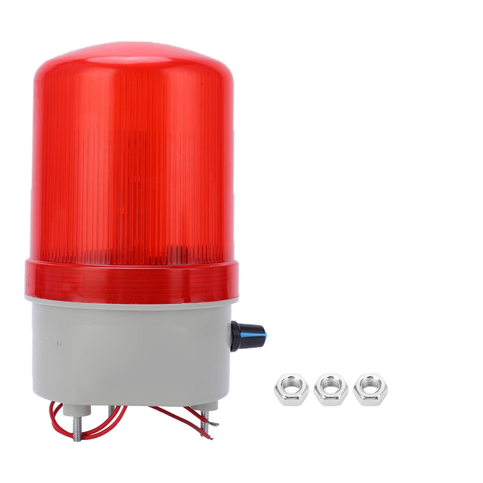 Красная поворотная сигнальная лампа с высокой яркостью, регулируемым звуковым и световым сигналом, мигающим светом, 220 В, 2 Вт.
