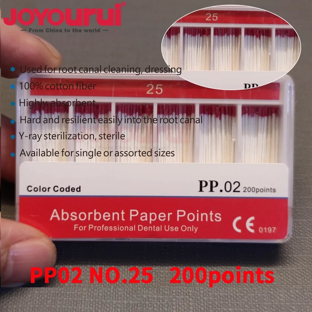 Absorbent Paper Points PP02 NO.25 200 points