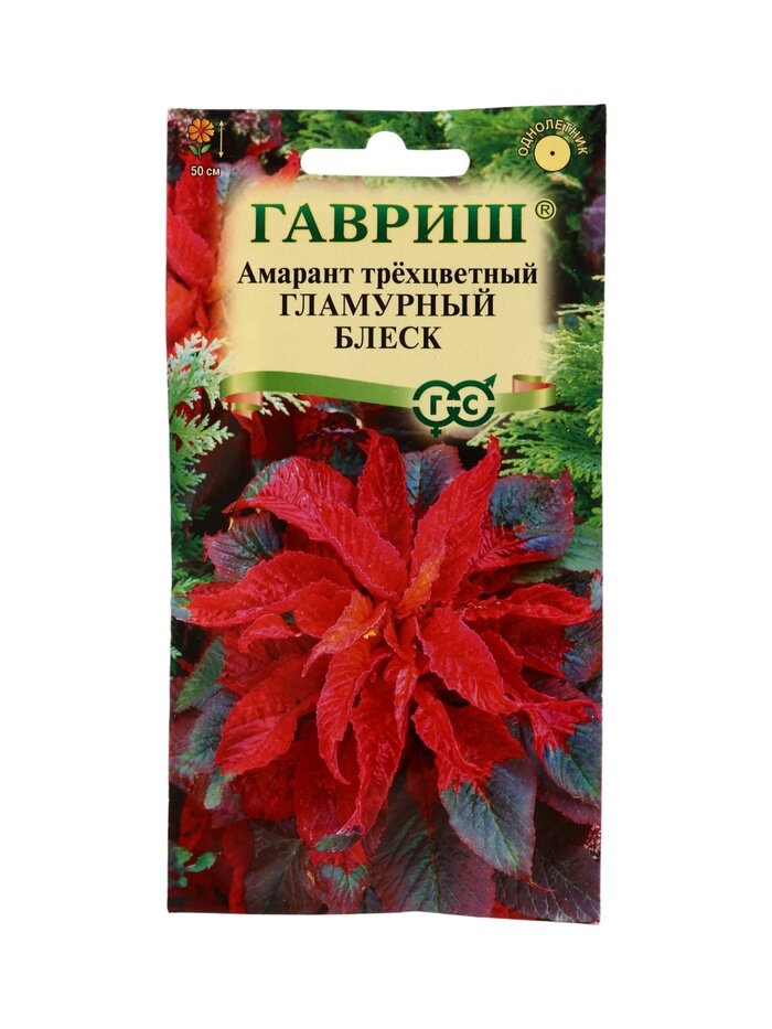 Семена цветов Амарант Гламурный блеск (трехцветный)* 0,1 г 10965291