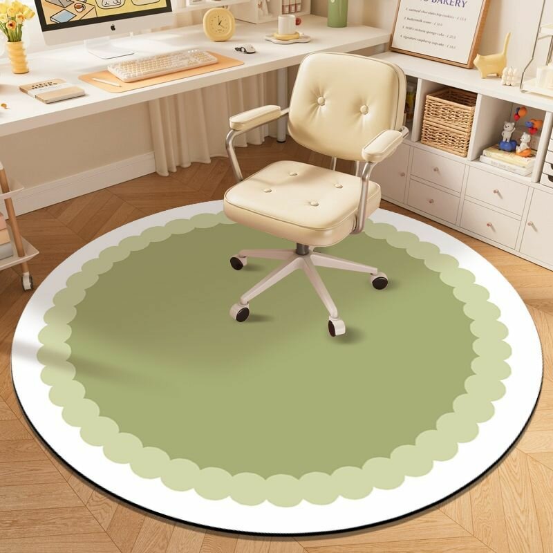 Круглый коврик из диатомитовой земли для кабинета, коврик для гостиной, стул для учебы, подставка для ног компьютерного стула, коврик для офисного стула в спальне