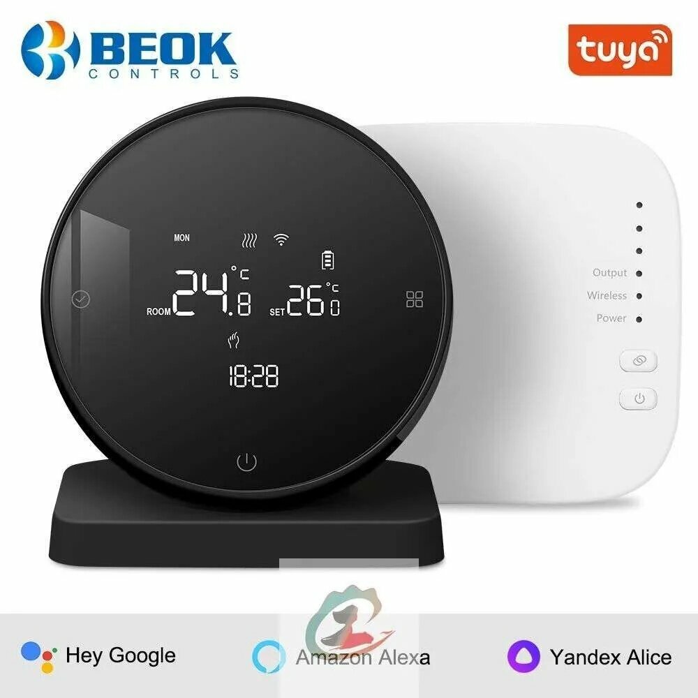 Терморегулятор/термостат Для водопровода, Для газового котла, черный матовый