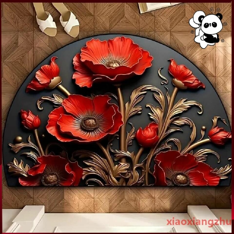 Коврик придверный 40x60 см абстракция серый