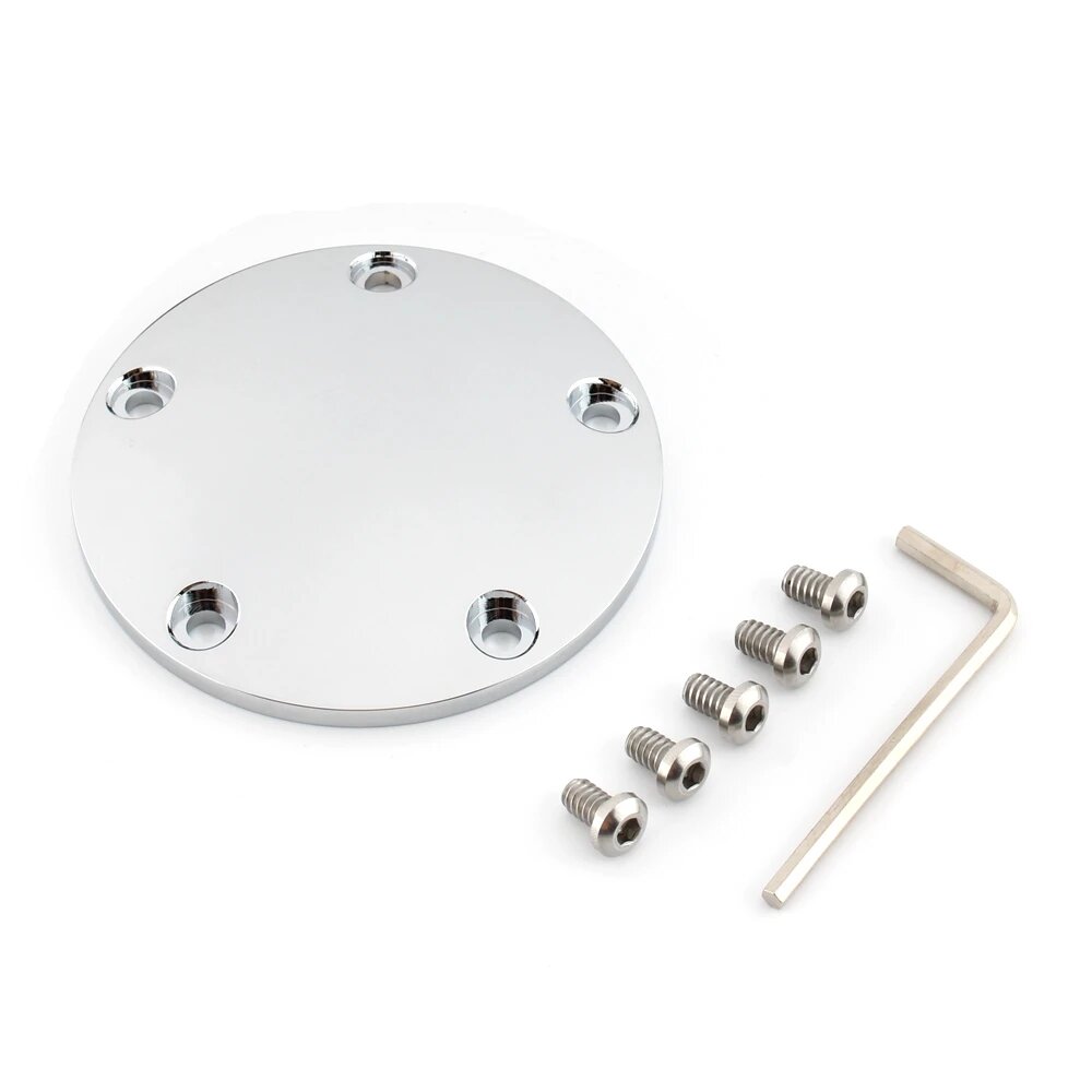 Черный/хромированный алюминиевый таймер для мотоцикла 7805-0080 с 5 отверстиями для моделей Harley Davidson Twin Cam Softail Dyna 1999-2017 Chrome