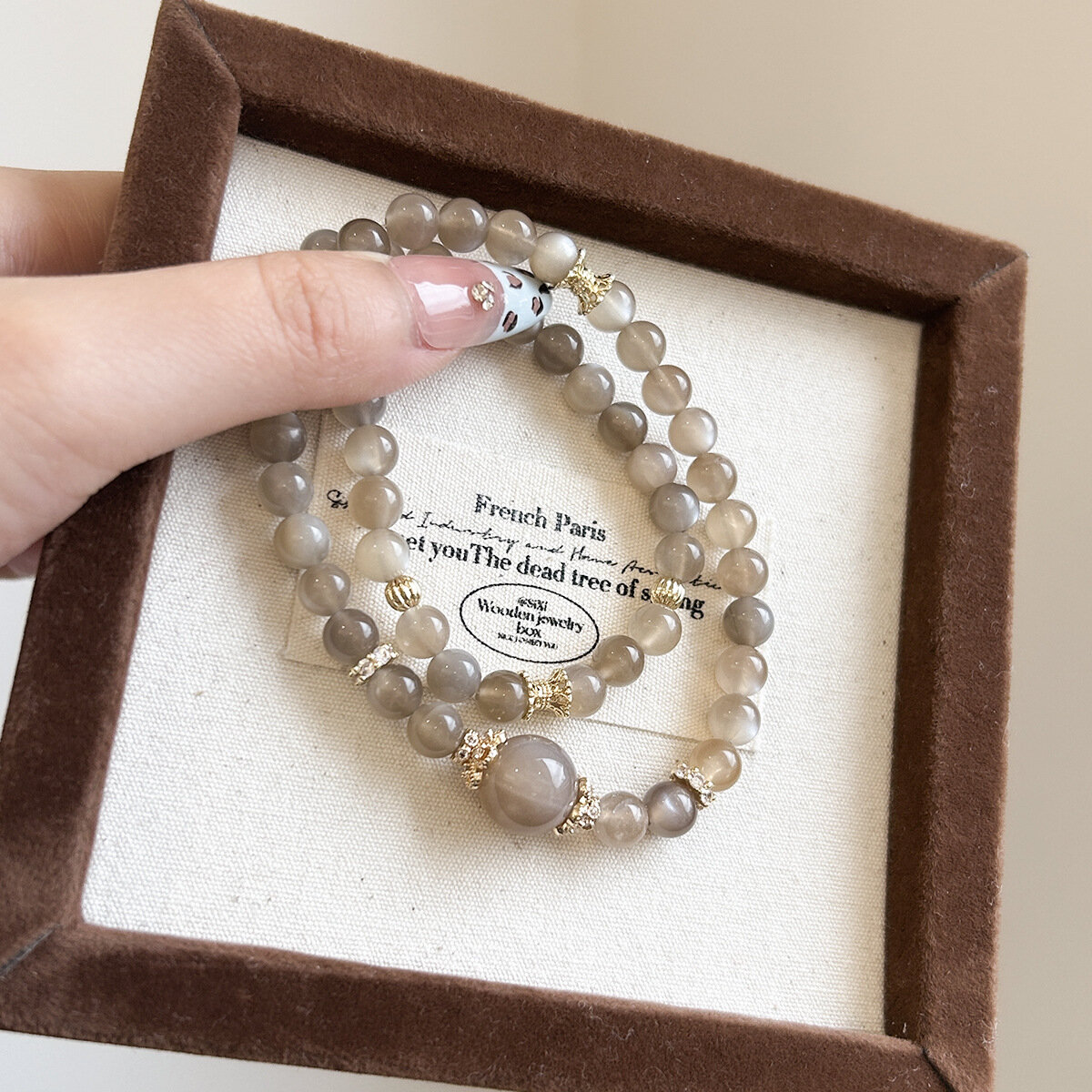 YM Mall Браслеты из бусин Аметист и тигровый глаз Лазурит Удача