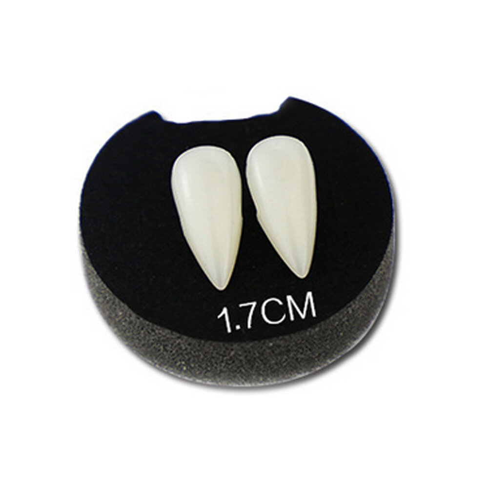 4 Styles Vampire Teeth Halloween Party Dentures Props Zombie Devil Fangs Tooth, Material resin, Color white, Age range 6 years old, Item size 13/15/17/19mm, Package size 40*40*20mm, Package weight 10g, 1 Pair