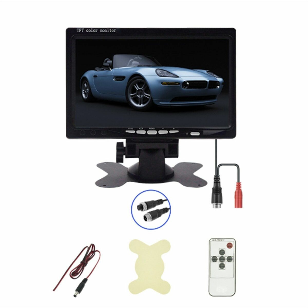 7-дюймовый автомобильный TFT LCD дисплей 12 В-24 В монитор заднего вида для грузовика, фургона, автодома, камеры заднего вида