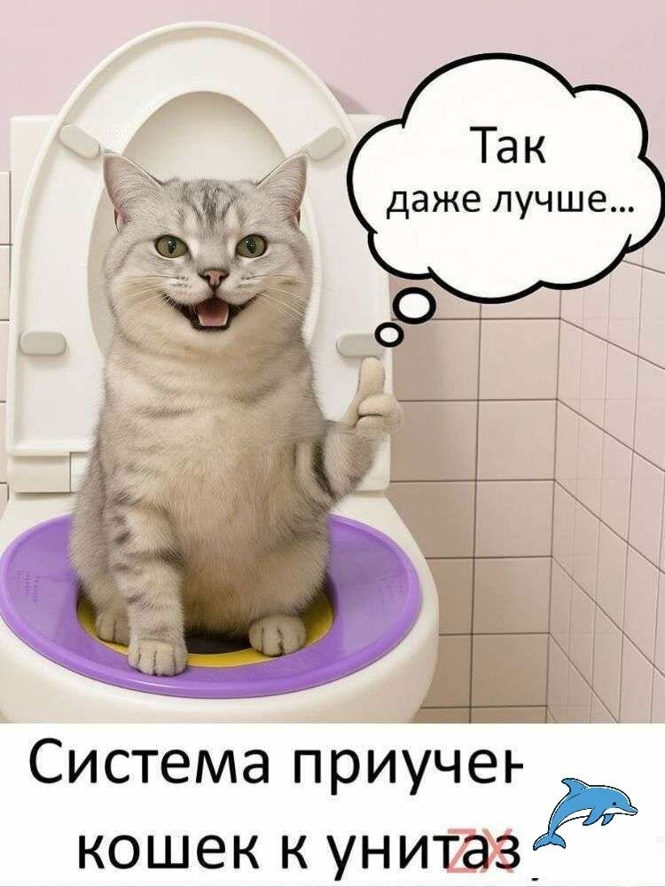 CHUZX02Система приучения кошек к унитазу, лоток на унитаз для кота