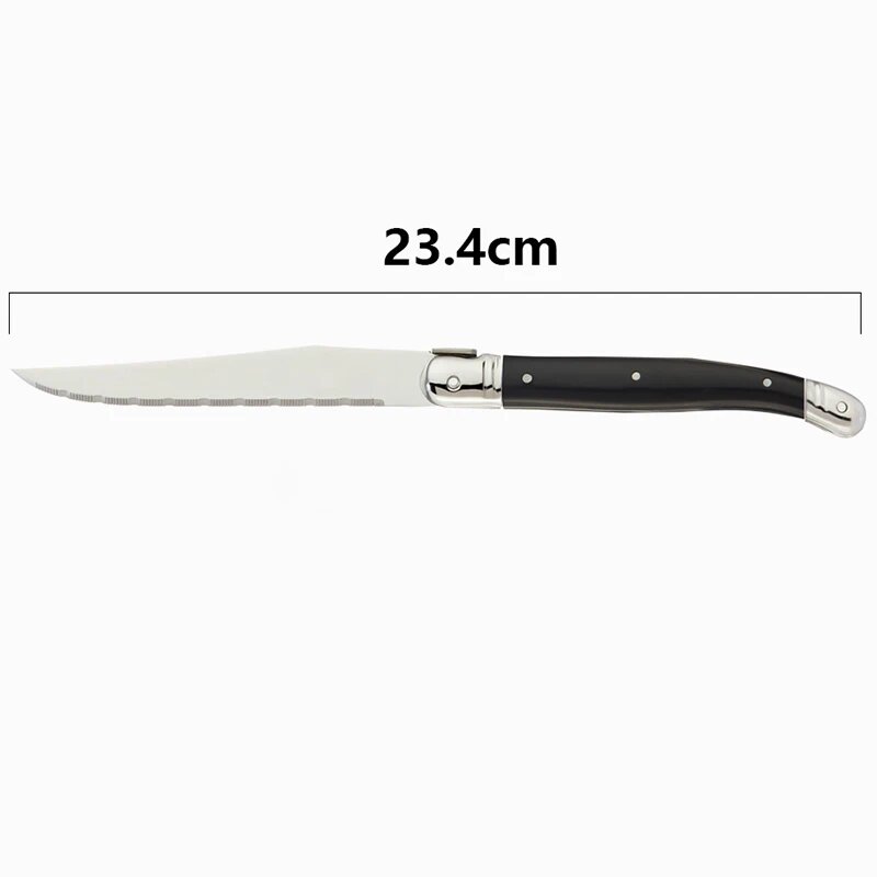 1/4/6/8/10P Laguiole черный нож для стейка вилки из нержавеющей стали обеденные ножи стол вилка черные столовые приборы ресторан кухонная посуда