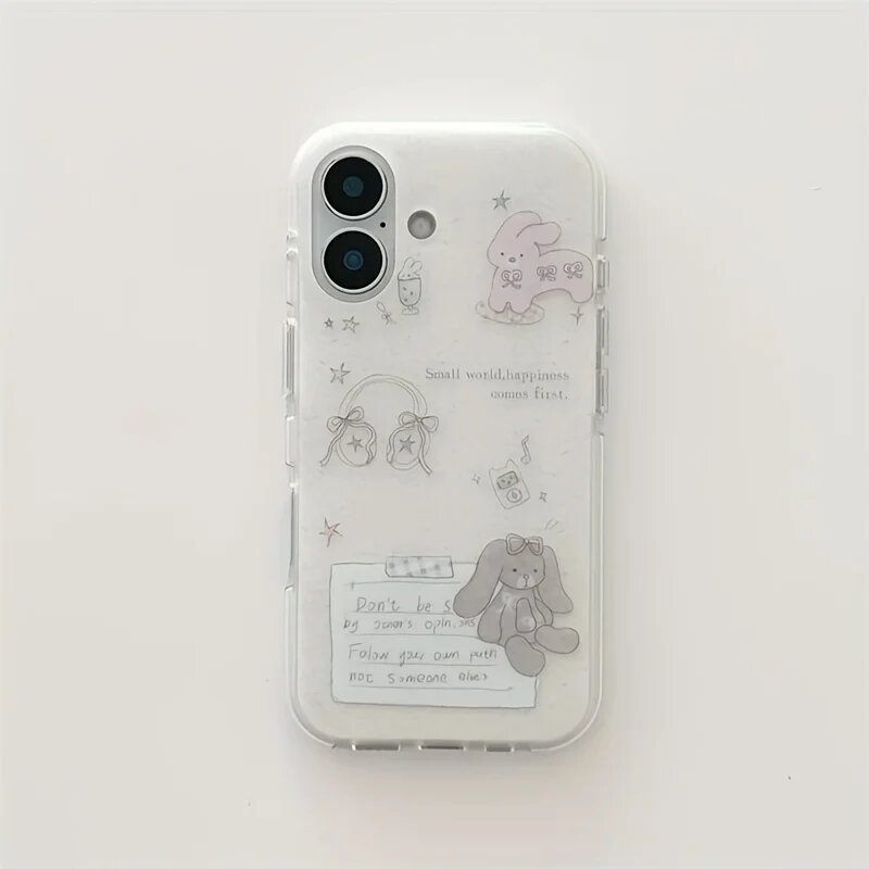 Чехол для телефона INS Dreamy Rabbit для Samsung Galaxy S25 S24 S23 S22 S21 FE Ultra Plus 4G 5G с текстурой перьев, задняя крышка