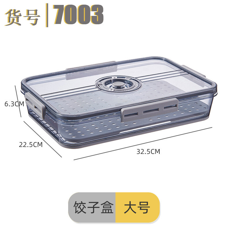 Контейнер для хранения в холодильнике, пластиковый органайзер для кухни, таймер, замораживание, герметичный, белый, прозрачный, для овощей и фруктов, контейнер для сохранения свежести