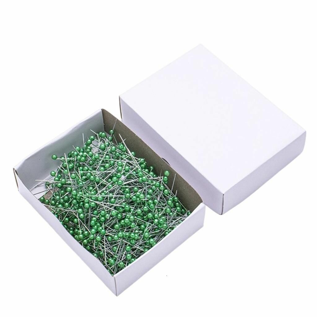 800 штук Прямые швейные булавки для квилтинга, Зеленый