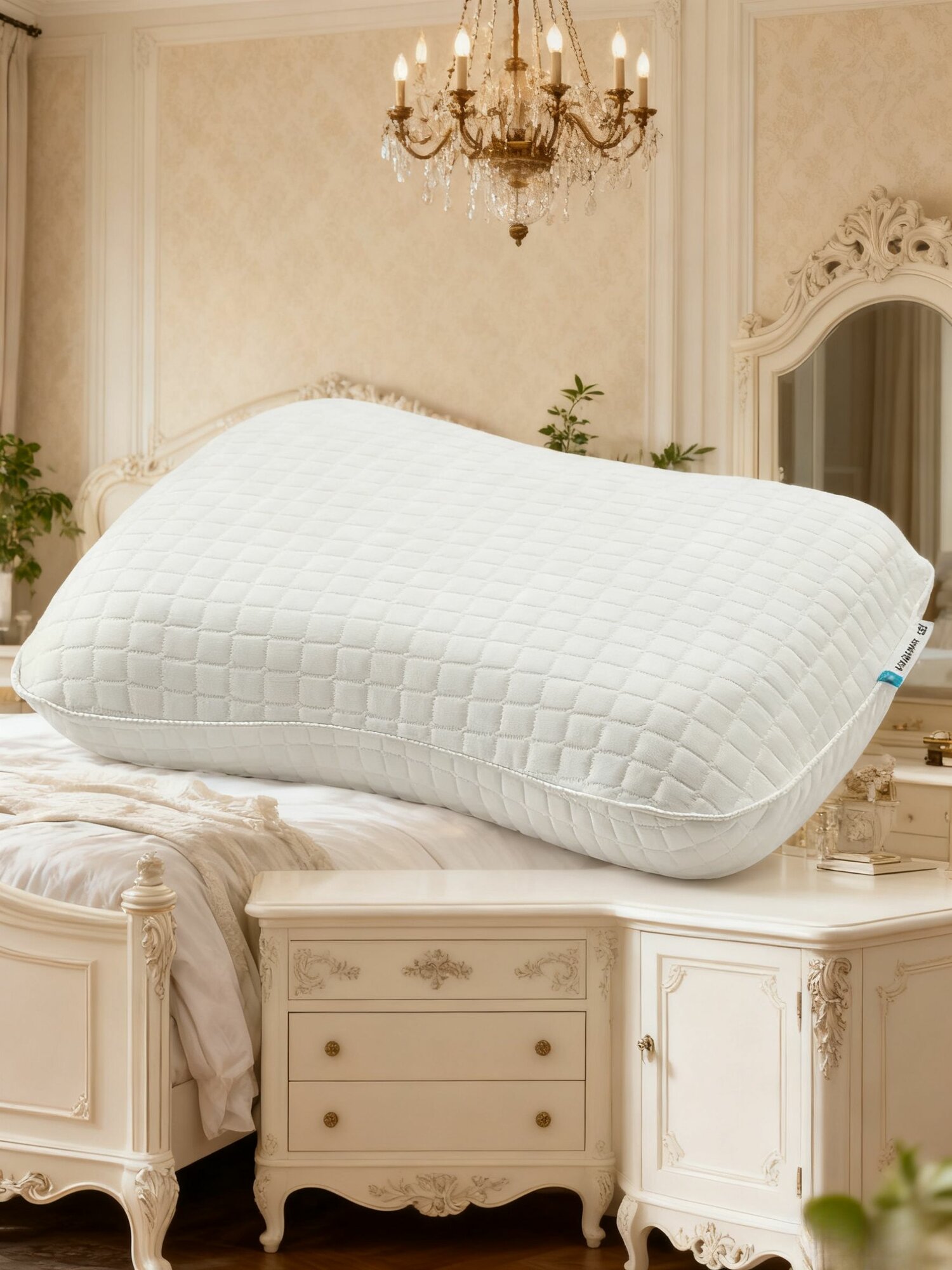 Ортопедическая подушка для здорового сна и поддержки шеи41x69см, высота 13 см