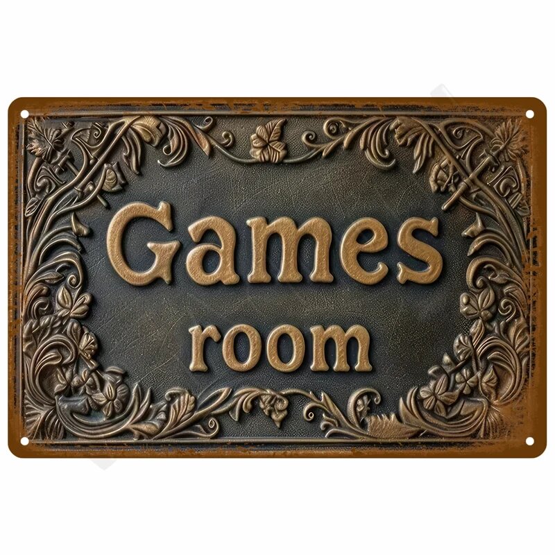 Металлическая вывеска "Games room" AZYA 40609