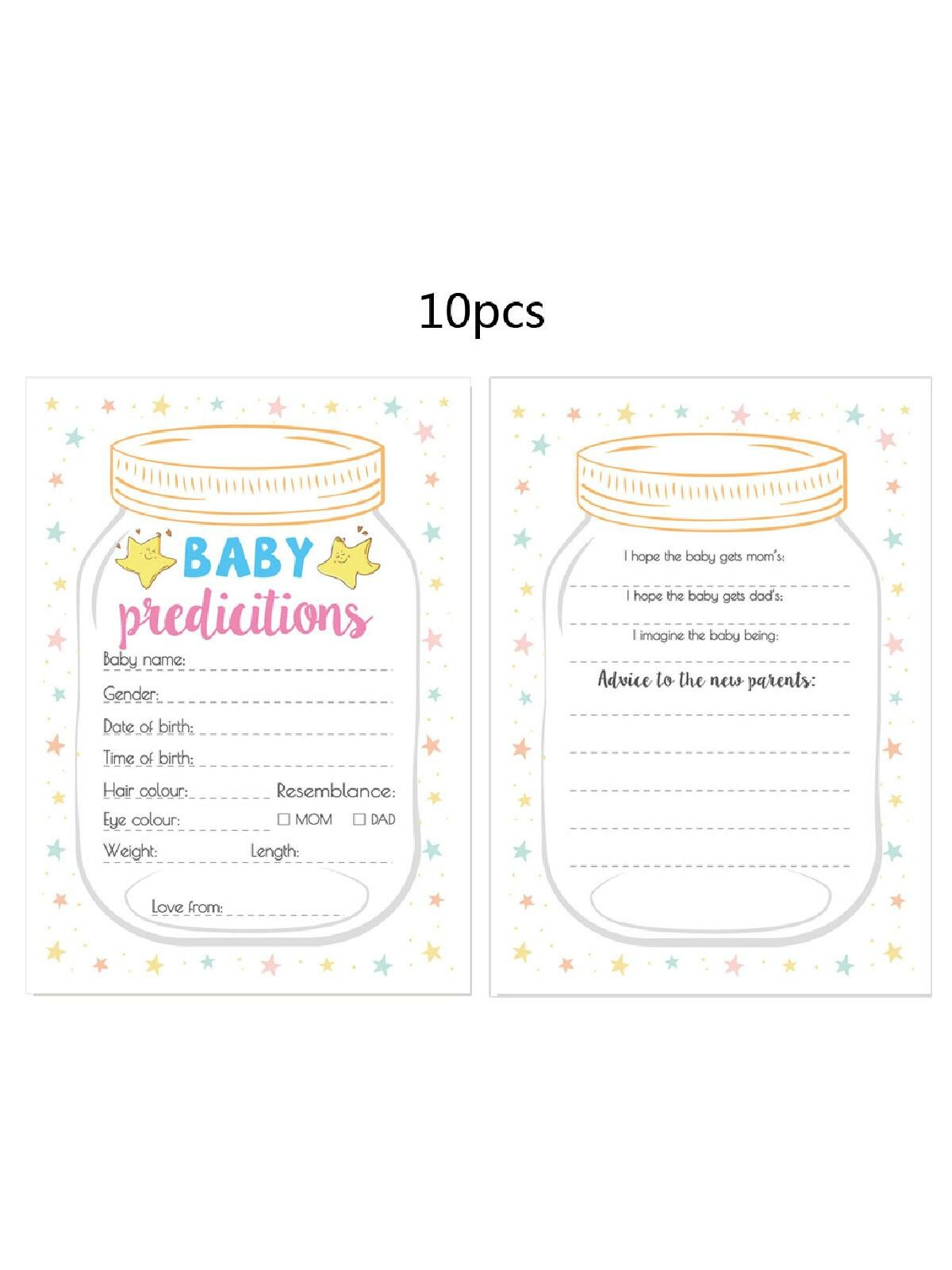 10 упаковок карточек с предсказаниями и советами для игры в душ для девочки или мальчика