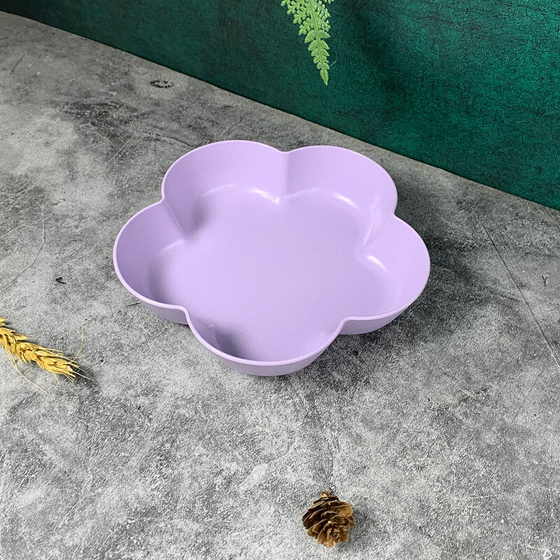 Цветочное блюдо Бытовое блюдо из пшеничной соломы в китайском стиле, плевательное блюдо из милой цветочной тарелки,