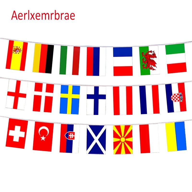 Флаги Aerlxemrbrae 32 стран 14 x 21cm 100pcs