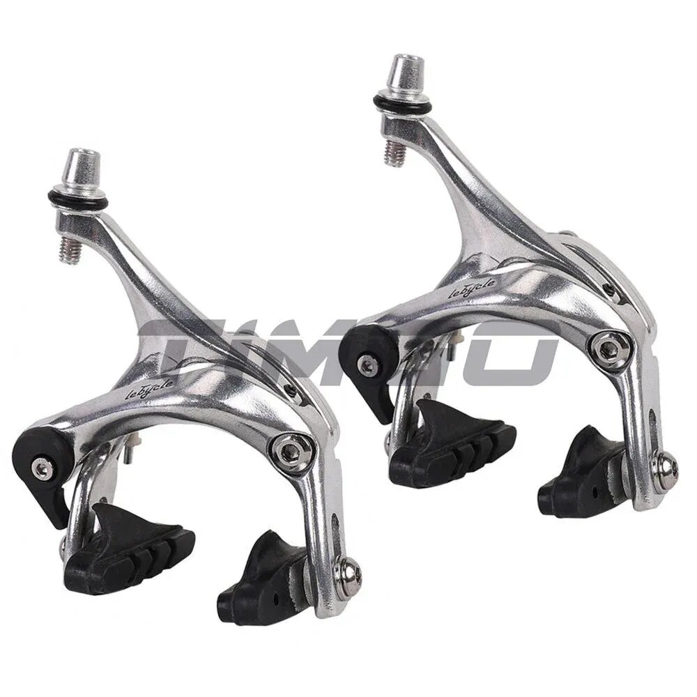 Тормоз клещевой, reach 47-57mm, передний и задний, cеребро