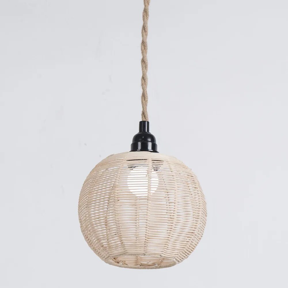 Абажур подвесной лампы из ротанга18,5 см x 15 см