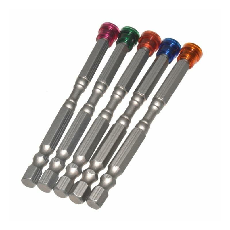 Магнитный битодержатель 1/4 дюйма, сталь S2, с цветным кольцом