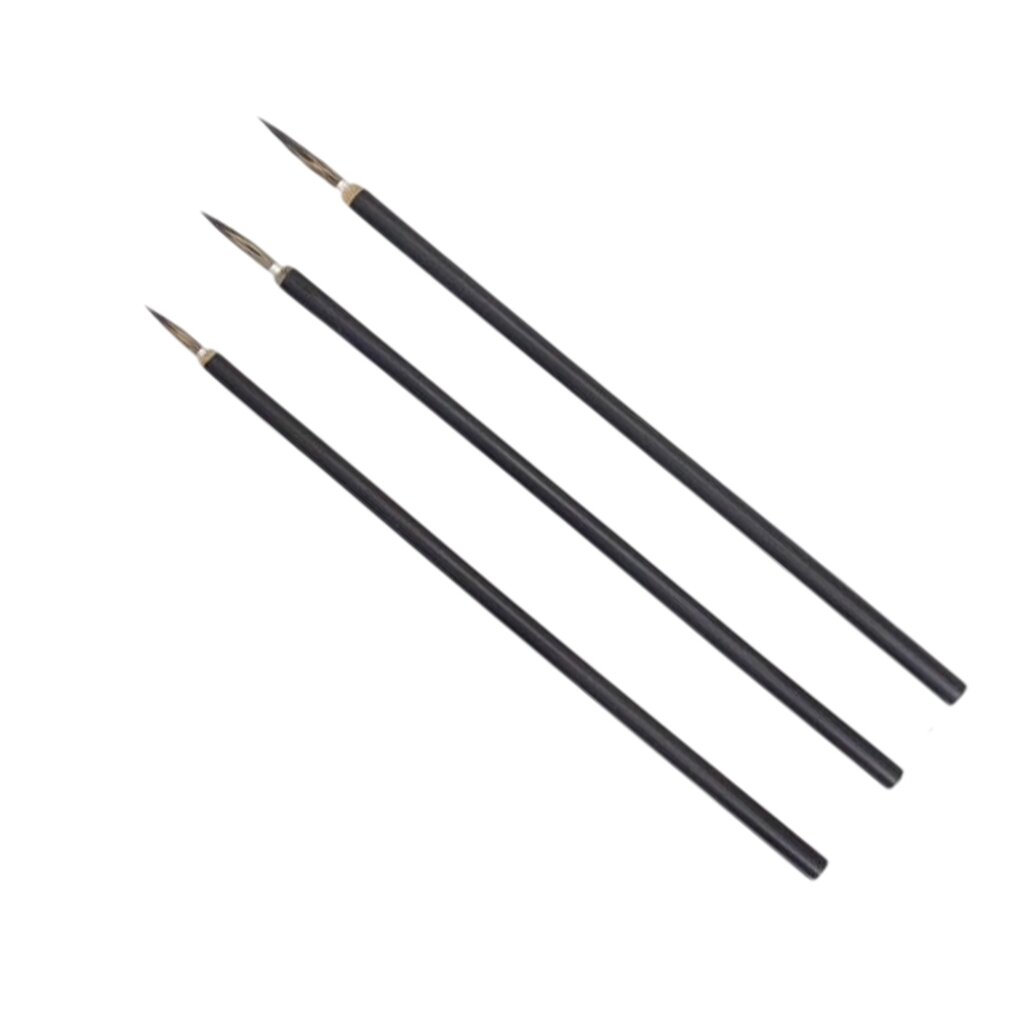 3шт Традиционная Китайская Каллиграфическая Кисть С Деревянной Ручкой Кисть Для Рисования Противоположных Двустиший Кисти Для Письма Для Начинающих