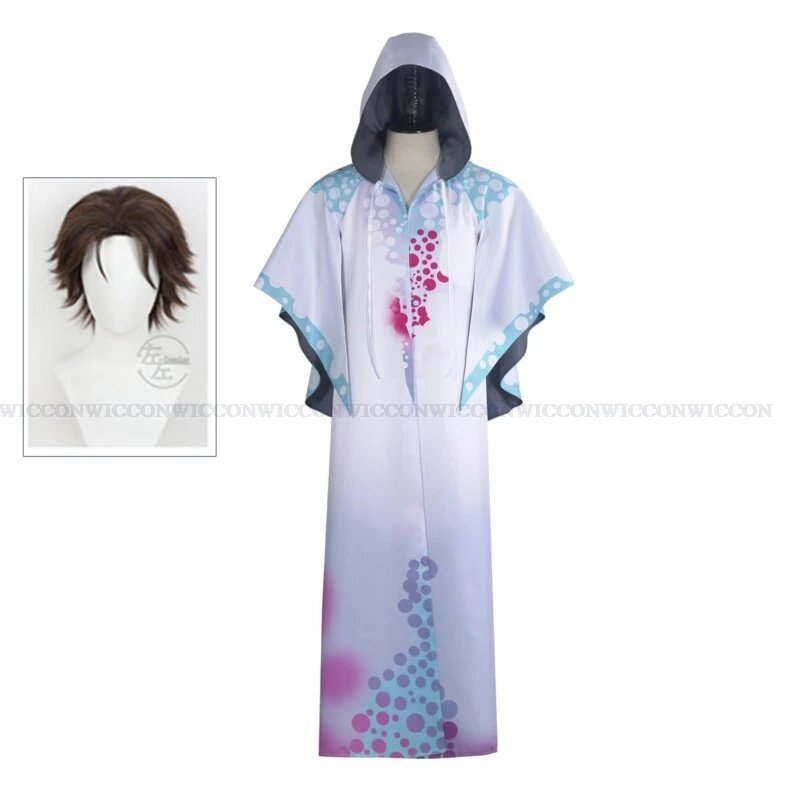 Arcane Viktor Косплей костюм S, white suit wig