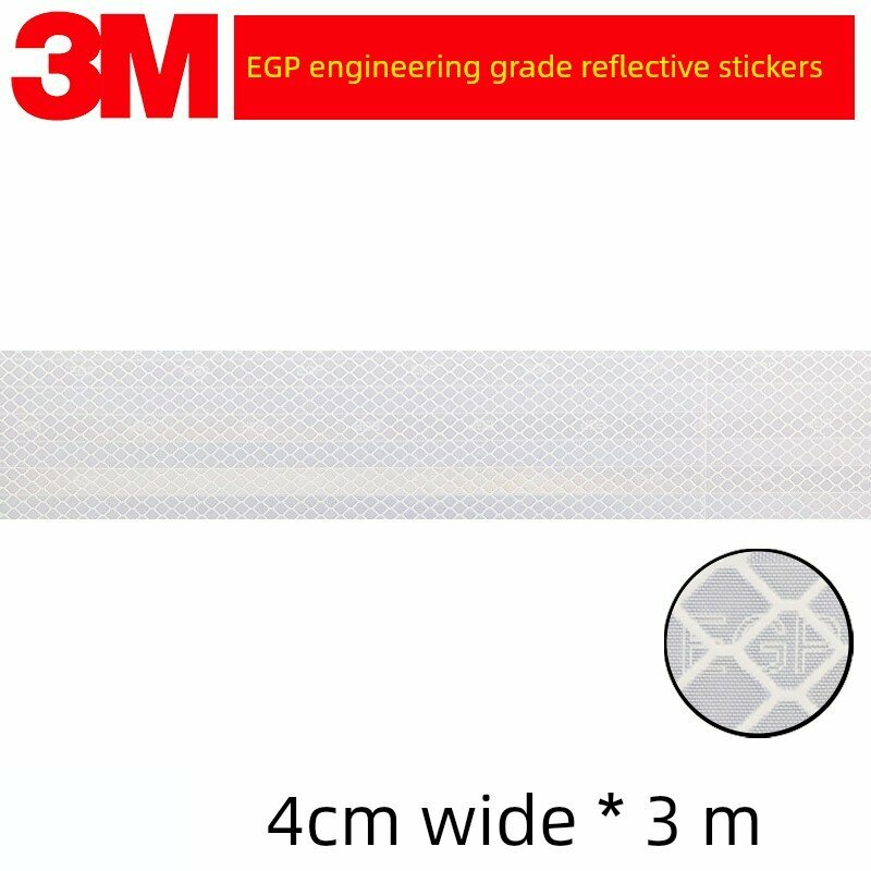 3M EGP Инженерный класс отражающая лента белая ширина 4 см длина 3 м безопасная полоса