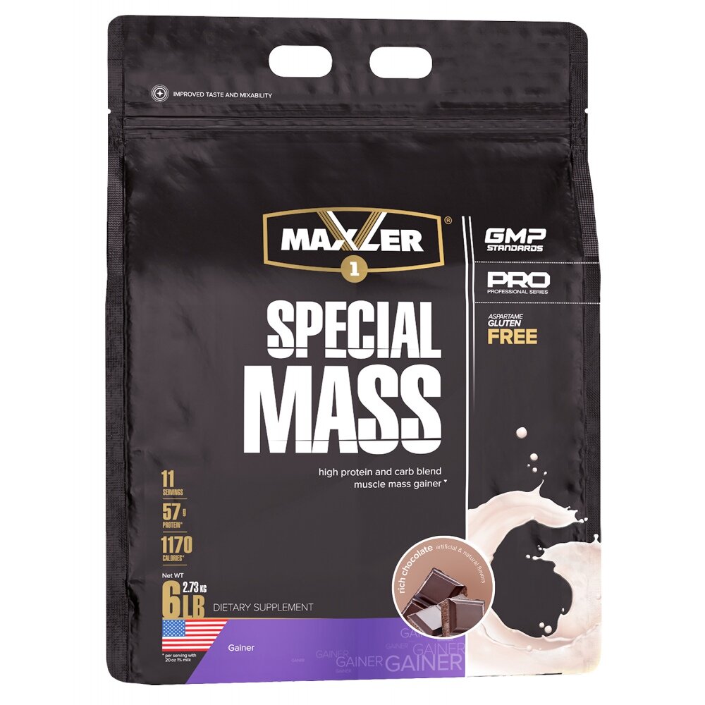 Гейнер Maxler USA Special Mass, 2730 г, Вкус Chocolate Peanut Butter / Шоколад Арахисовое Масло