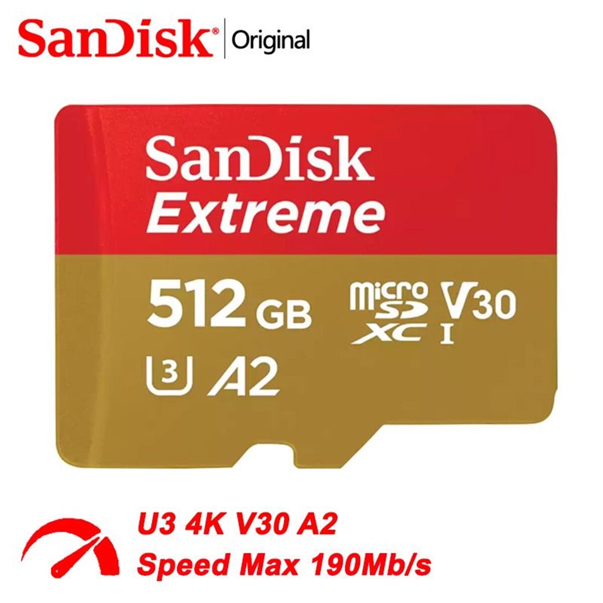 Карта памяти SanDisk "Extreme", 512ГБ, Class 10, для других стран