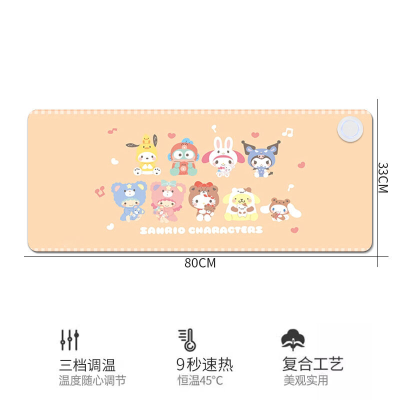 Нагреваемая мышь, коврик для стола с подогревом, интеллектуальный таймер постоянной температуры, офисный коврик из PU кожи, водонепроницаемый, подогреватель для рук, оптовая продажа