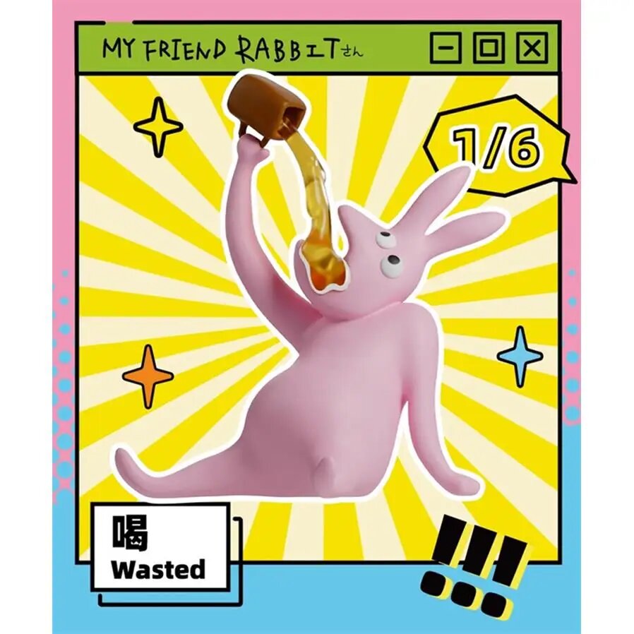 MINISO Pink Rabbit Abstract Series фигурки A