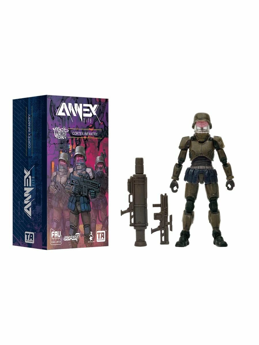 Фигурки Super7 Acid Rain ReAction Figures W1 Series Action Figure Cortex Commander Infantry Marine(3.75inches)
