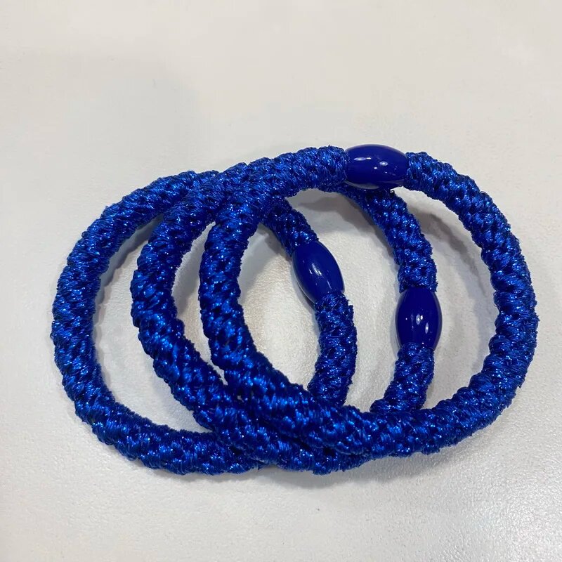 Набор из 3 эластичных резинок для волос Knekki Haar из нейлона Синий, верблюжий