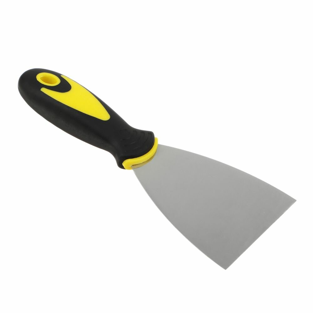 Шпатель металлический ермак с двухкомпонентной рукояткой, 75х120мм 683-162