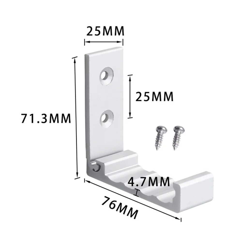 Алюминиевый крючок для халата белый/silver 76x71.3x25мм