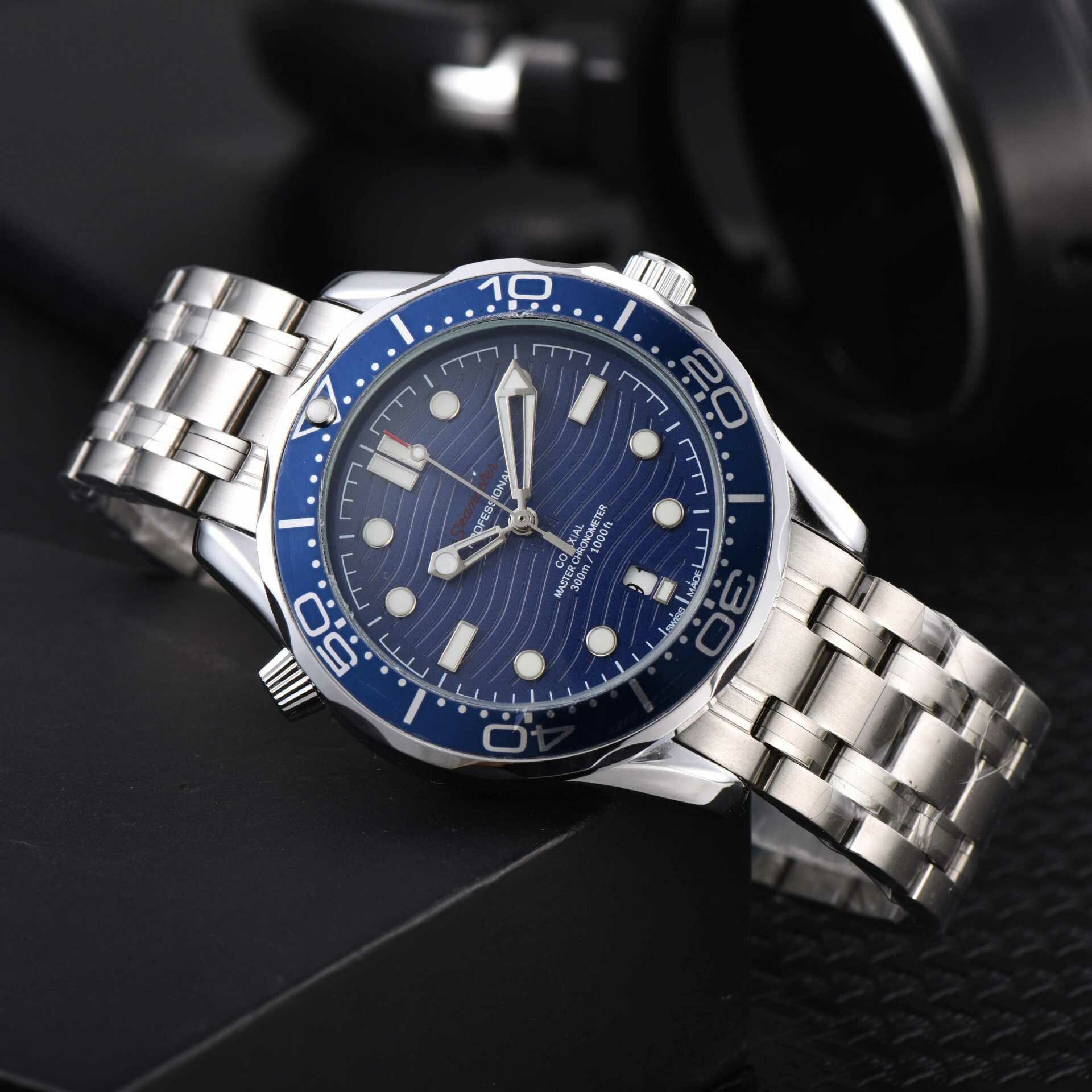 Часы Oujia Haima 300m для дайвинга с люминесцентным циферблатом, прозрачный корпус, стальной браслет, автоматические механические мужские часы, дропшиппинг