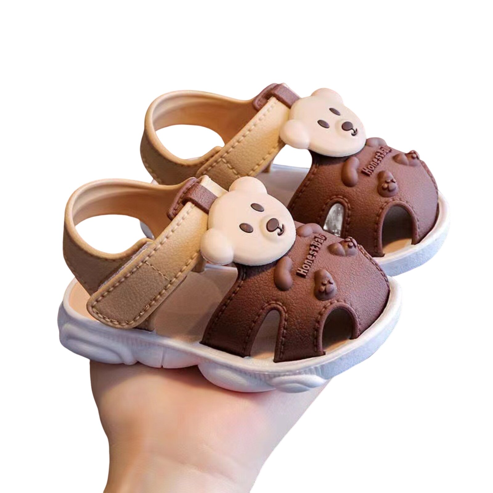 Летняя детская обувь с закрытым носком, дышащий дизайн, антискользящая мягкая подошва, обувь для ходьбы, синий цвет, Российский размер 19, длина стопы 12,5 см, пол девочки и мальчик, материал верхней части полимерные материалы, подкладка EVA, коллекция