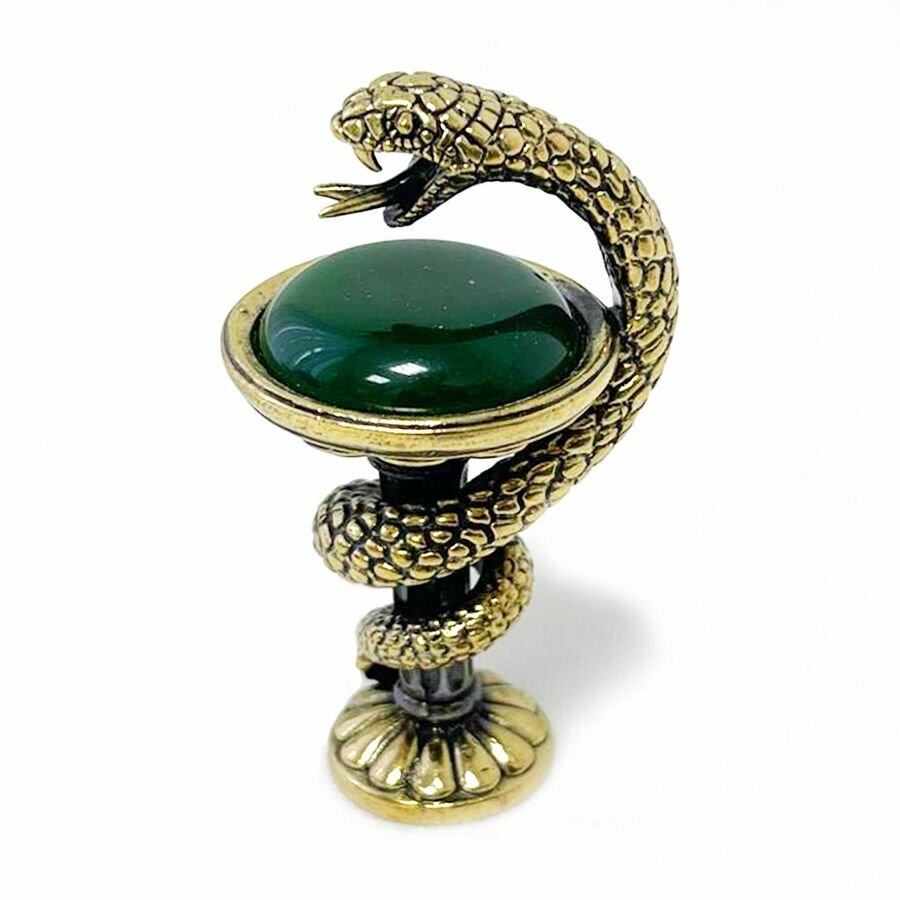 Статуэтка Змея сосуд Гигеи 2577.1-Х, зеленая