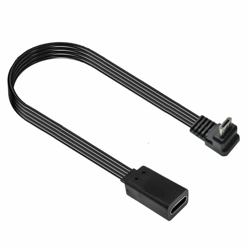Гибкий кабель USB Type C - Micro USB, 10cm - От CF до V8DO