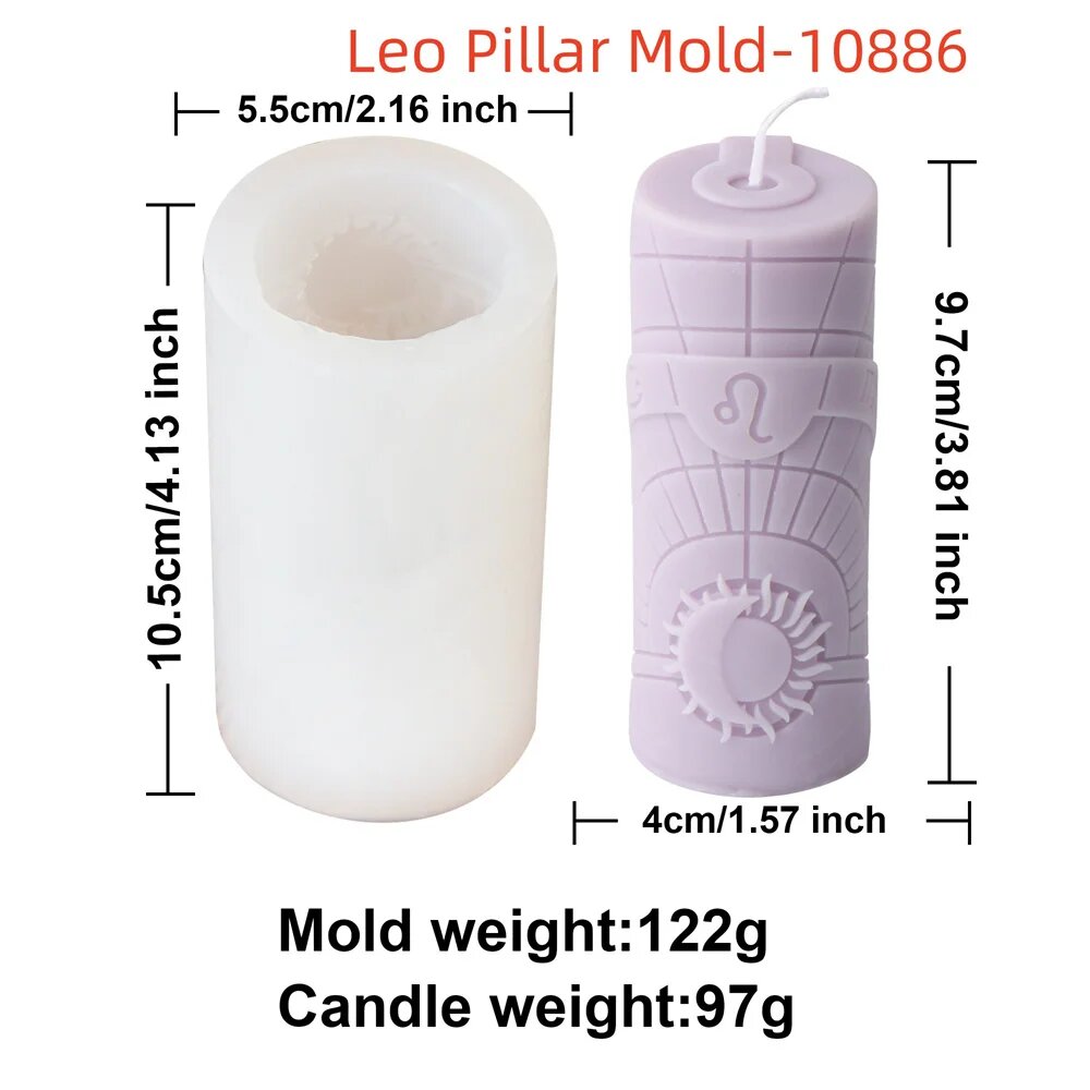 Силиконовая форма для свечей Leo Pillar Mold