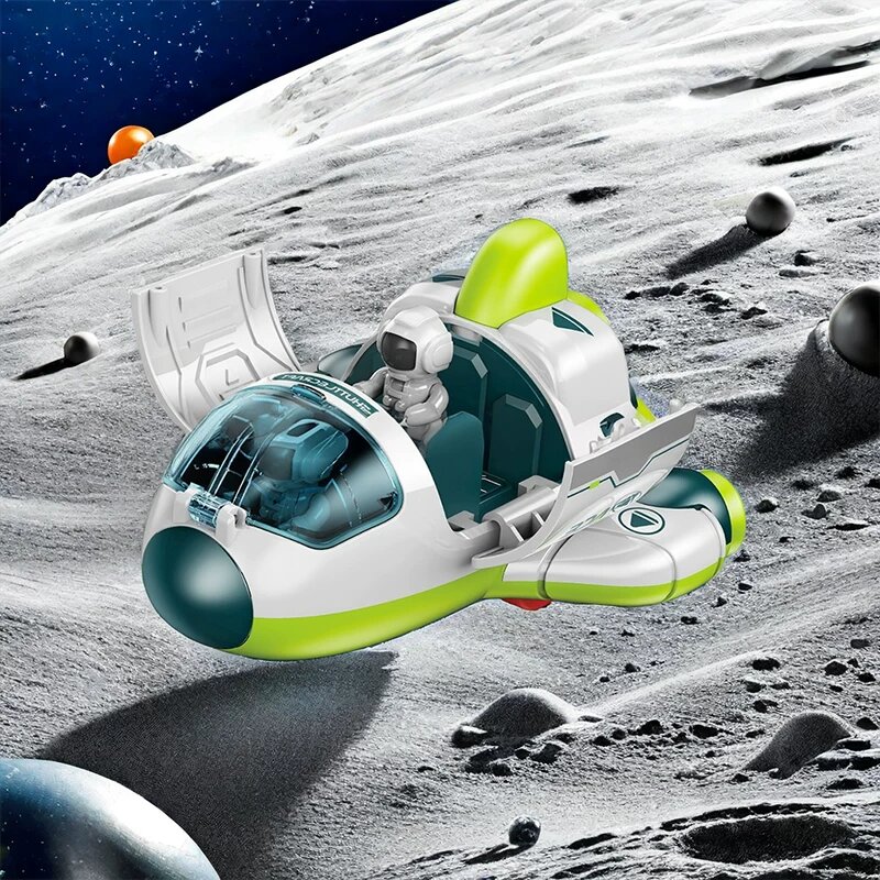 Зеленый космический корабль для детей, игрушка по теме исследования Марса, образовательный набор для космических