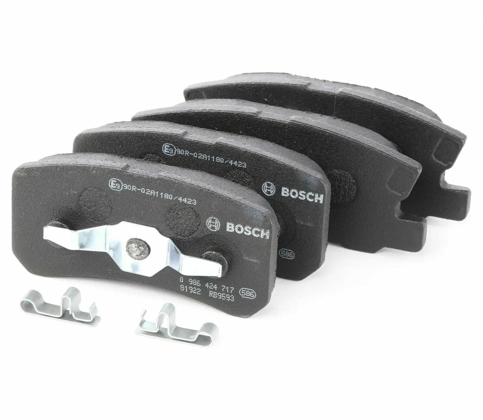 Колодки тормозные BOSCH 986424717 задние с датчиком, Mitsubishi Grandis 2.0 DI-D, 2.4 04, 04-, Pajero cla