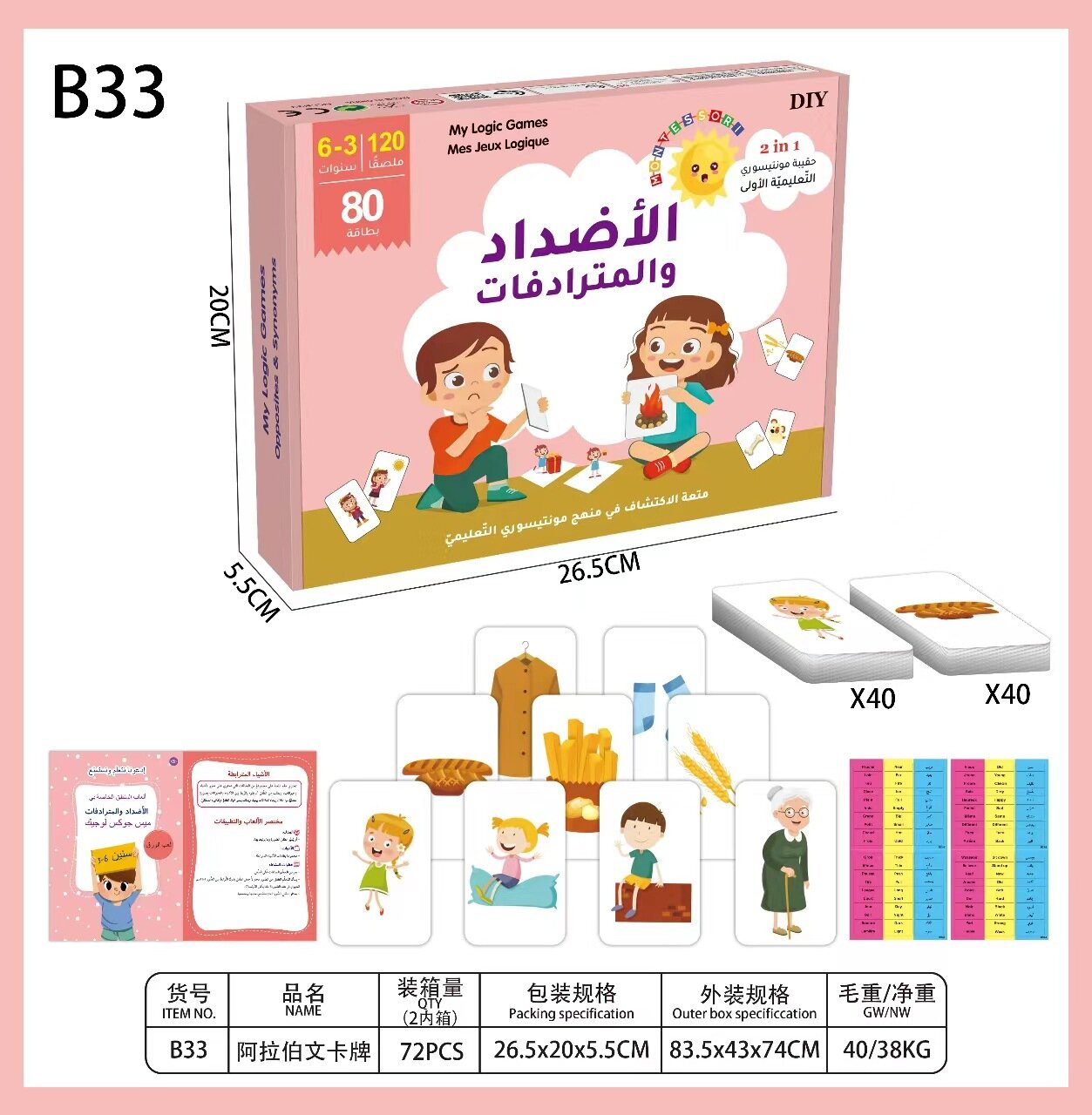 Ближневосточные трансграничные арабские карты Arabic card game семейное собрание игры рыбные карты B33 [Карточная игра