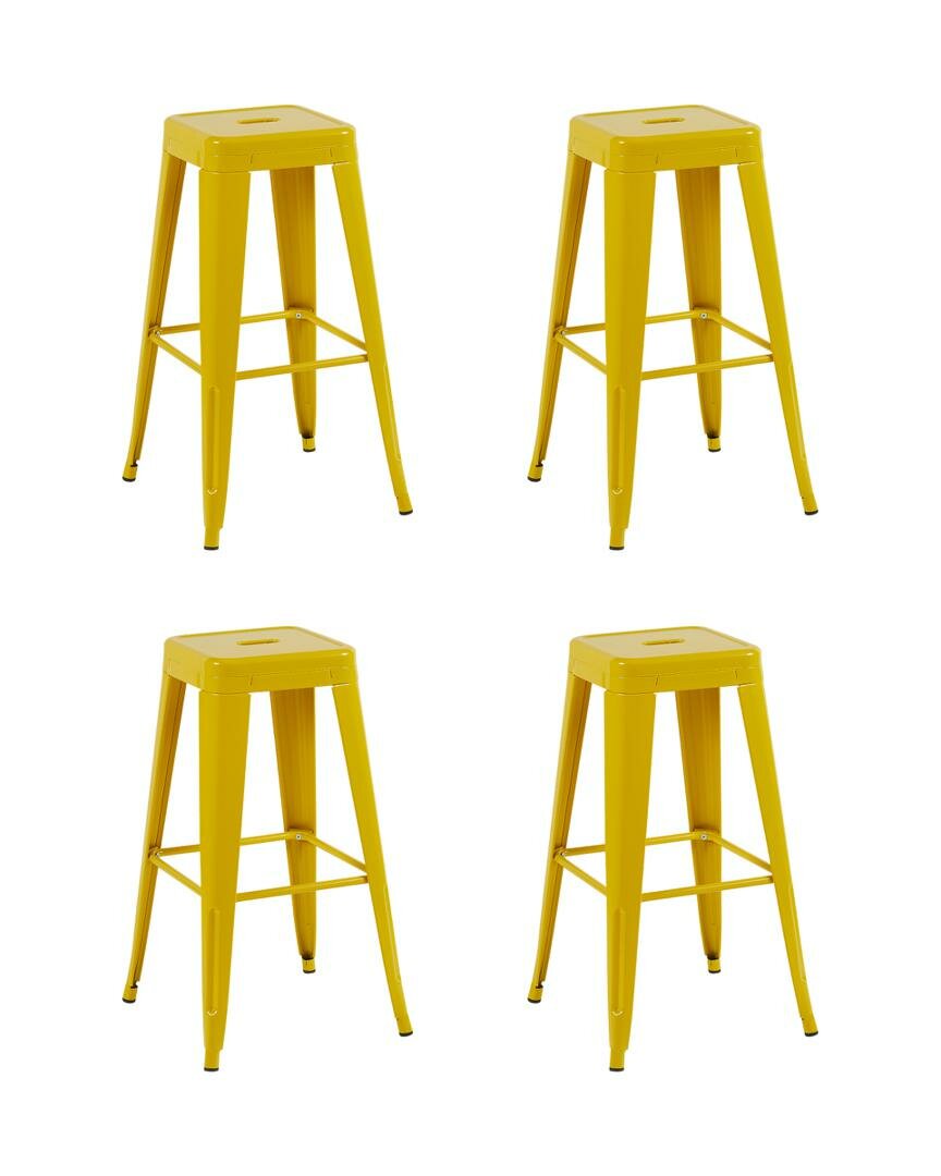 Комплект Stool Group Стул барный TOLIX желтый глянцевый KD 4 шт. арт. УТ000042401