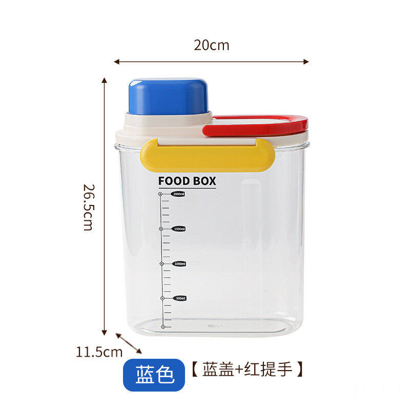 2026 Xiaomi Емкость для хранения муки для домашнего использования, защищённая от насекомых и влаги, герметичный контейнер для хранения зерна, утолщённая герметичная емкость для хранения.