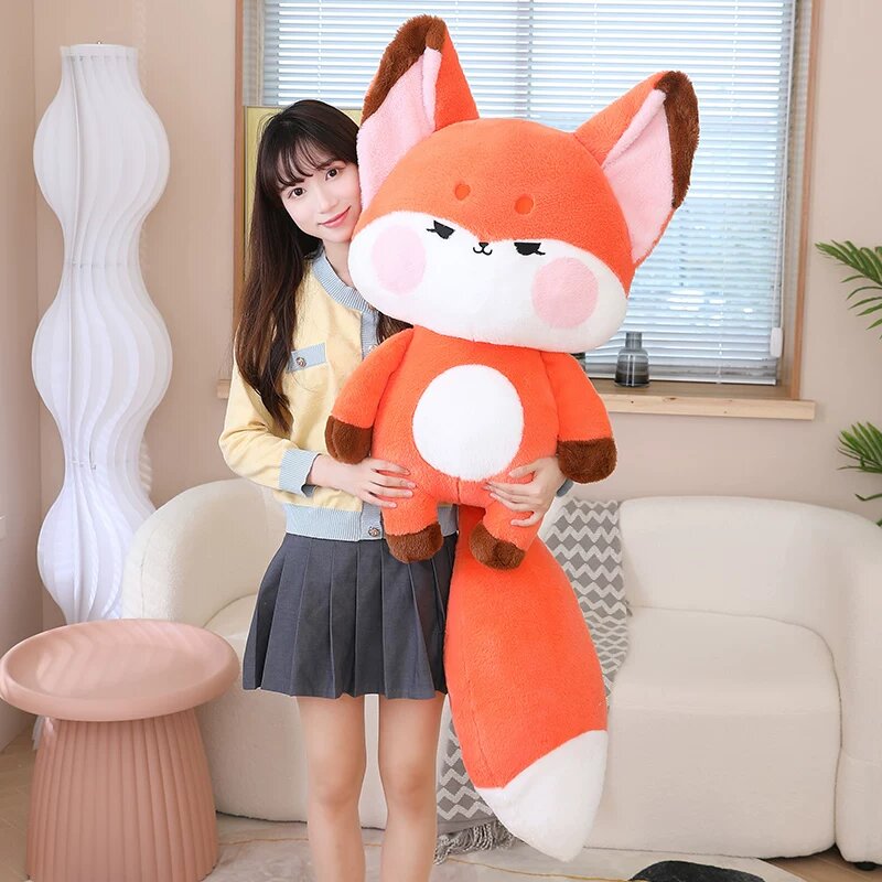 Кукла-лиса Дуду, интернет-знаменитость, кукла-лиса с большим хвостом, подушка для сна для мальчиков и девочек, тканевая