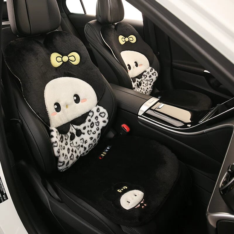 Зимняя плюшевая накидка на автомобильное сиденье с рисунком Мэйли, розовая, теплая, из короткого плюша, утолщенная,