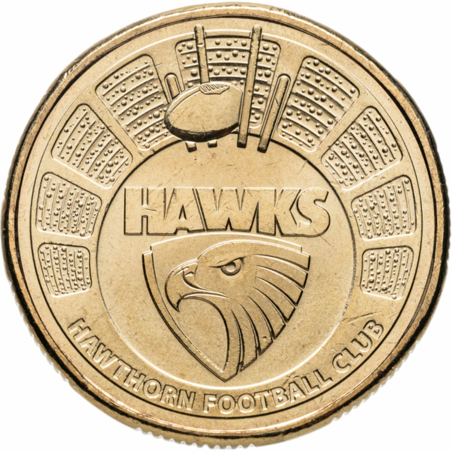 Австралия 1 доллар dollar 2024 "Австралийская футбольная лига - Hawthorn Hawks", Алюминиевая бронза, в сохранности UNC