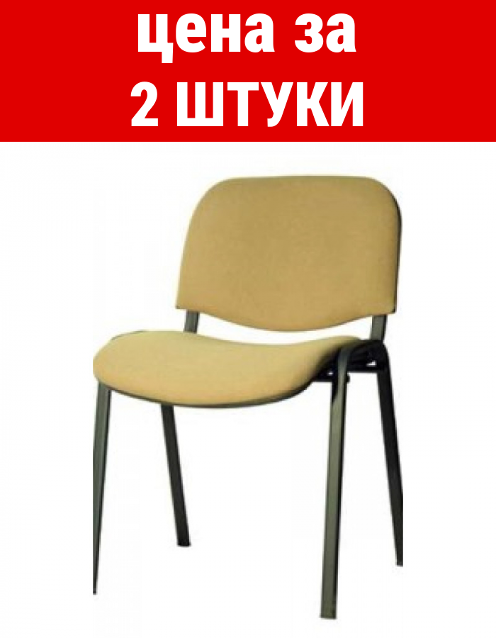 Комплект 2 шт, стул изо В сборе КОЖ. ЗАМ. Черный мебельком