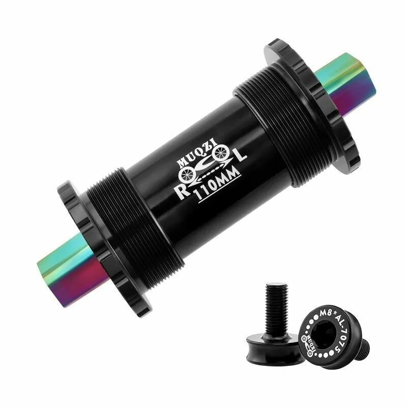 MUQZI Каретка с титановым валом и керамическими подшипниками велосипеда 68 мм x 110 мм